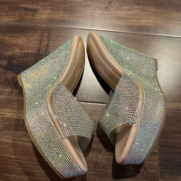 AKIRA | Shoes | Sparkle Wedge Crystal Node And Silver Sexy Azalea Wang ...